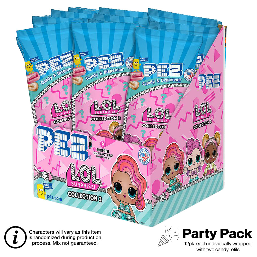 L.O.L. Surprise Series 3 PEZ Party Pack (12 Mystery packs - each Indiv ...