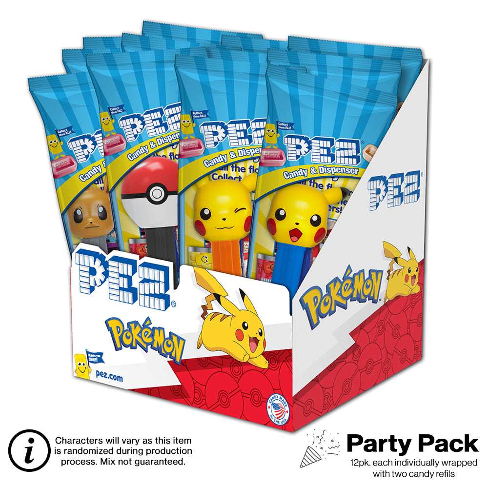 Pokémon PEZ Party Pack (12 pack - each individually wrapped) | PEZ ...